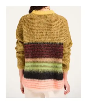 La DoubleJ Horizontal Stripe Round Neck Sweater
