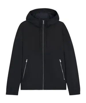 Hugo Boss Water-repellent Hooded Jacket With Zip Closure