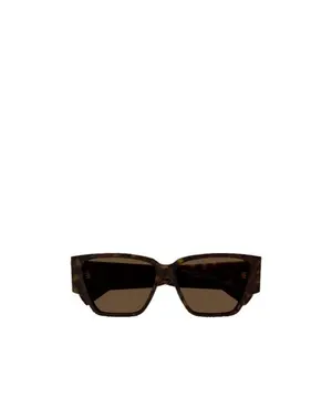 Bottega Veneta Rectangle Frame Sunglasses - Black