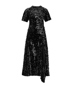 GANNI Sequined Short Sleeve Dress