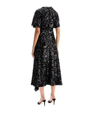 GANNI Sequined Short Sleeve Dress