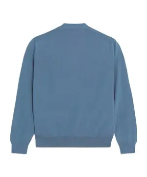 Maison Kitsuné Fox Head Patch V-neck Cardigan - Blue