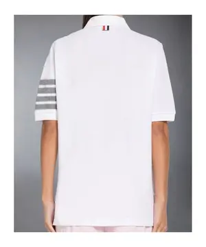 Thom Browne 4-bar Short Sleeve Polo Top