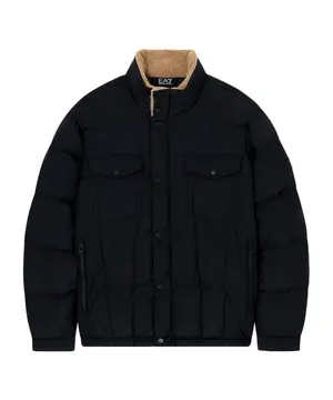 EA7 Long-sleeve Padded Jacket With Stand Collar