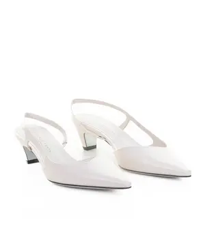 Roberto Festa Slingback Pointed Toe Pumps - Stone