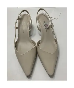 Roberto Festa Slingback Pointed Toe Pumps - Stone
