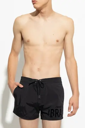Dsquared2 Swim Trunks With Logo Print