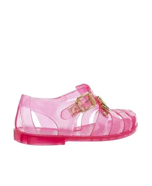 Moschino Lettering Jelly Sandals