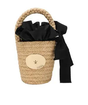 PATOU Straw Bucket Bag