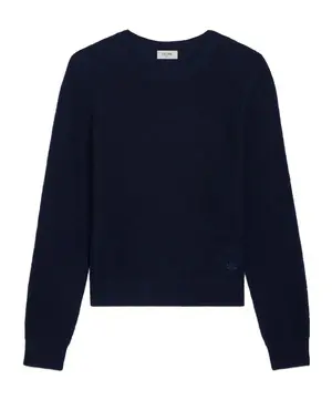 Celine Crewneck Sweater In Wool - Navy Blue