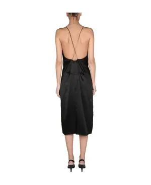 Dsquared2 V-neck Midi Dress - Black