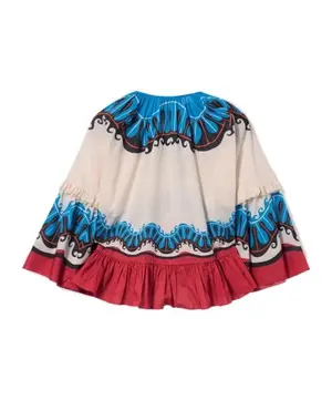 La DoubleJ Boho Blouse With Wide Sleeves And All-over Print - Multicolor