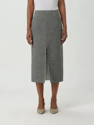 Fabiana Filippi Lyocell Linen Blend Mixed-color Pencil Skirt
