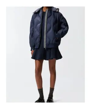 Pinko Cavia Hooded Bomber Jacket With Detachable Cape Sleeves