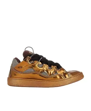 LANVIN Curb Lace-up Sneakers - Brown