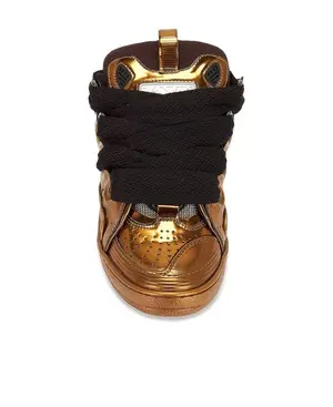 LANVIN Curb Lace-up Sneakers - Brown