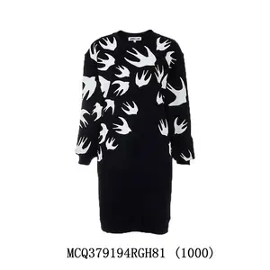 Alexander McQueen Swallow Print Knit Dress