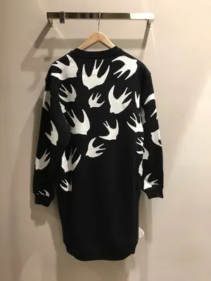Alexander McQueen Swallow Print Knit Dress