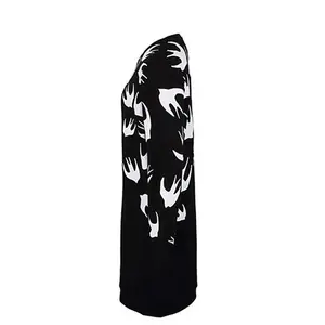 Alexander McQueen Swallow Print Knit Dress