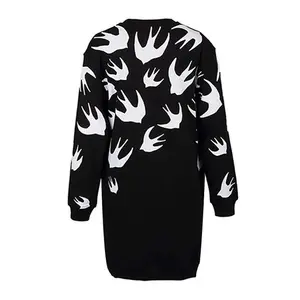 Alexander McQueen Swallow Print Knit Dress