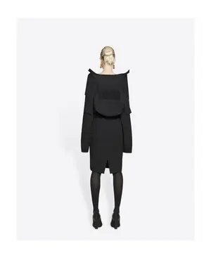 Balenciaga Drop Shoulder Zipped Dress