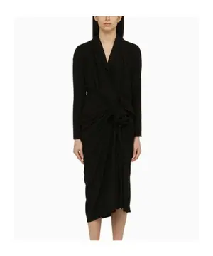 Dries Van Noten V-neck Cut-out Back Midi Dress