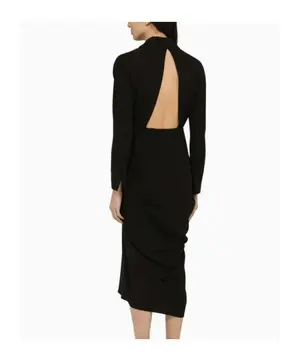 Dries Van Noten V-neck Cut-out Back Midi Dress