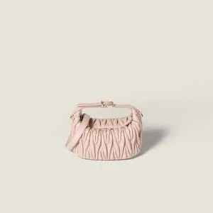 Miu Miu Matelassé Nappa Leather Pouch - Pink