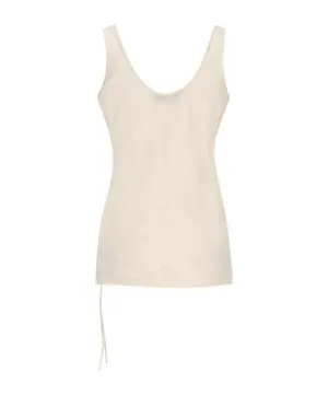 Fendi Logo Detailed Embellished Tank Top - Nude
