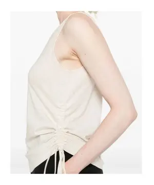 Fendi Logo Detailed Embellished Tank Top - Nude
