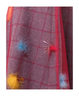 MAISON MARGIELA High Waist Pleated Skirt - Multicolor
