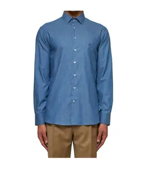 Etro Pegaso Embroidered Long Sleeved Shirt