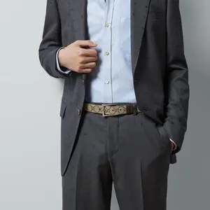 Gucci Reversible Rectangle Buckled Belt