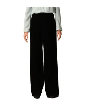 Emporio Armani High-waist Palazzo Trousers With Logo Detail