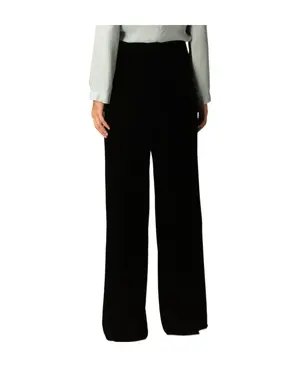 Emporio Armani High-waist Palazzo Trousers With Logo Detail