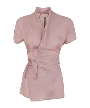 Rick Owens Waffle-effect Wrap Blouse - No