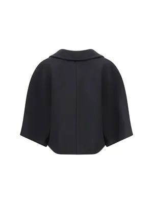 Max Mara Collared Button Detailed Jacket - Black