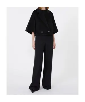 Max Mara Collared Button Detailed Jacket - Black