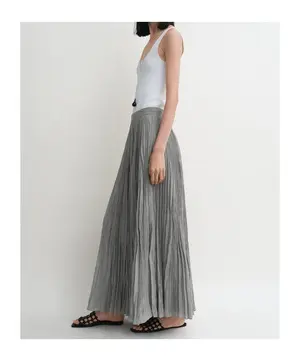 TOTEME A-line Midi Skirt - Light Gray