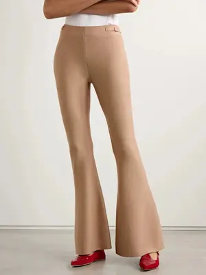 Gabriela Hearst Ayala Knitted Flared Pants - Ivory