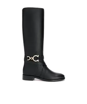 FERRAGAMO Gancini Knee-high Boots