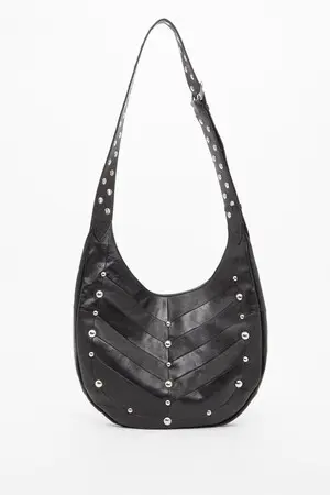 Valentino Garavani Chevron Patterned Hobo Bag With Vlogo Signature
