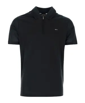 PAUL  SHARK Paul Shark Half Zip Logo Detailed Polo Shirt