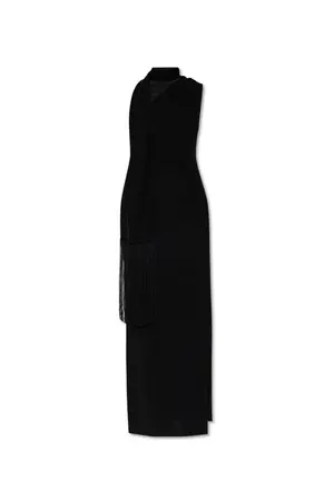 Acne Studios Draped Fringe Maxi Dress