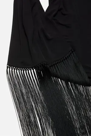 Acne Studios Draped Fringe Maxi Dress