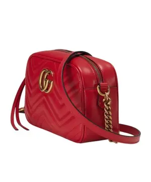 Gucci Small Matelassé Shoulder Bag With Gg Logo