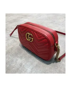 Gucci Small Matelassé Shoulder Bag With Gg Logo