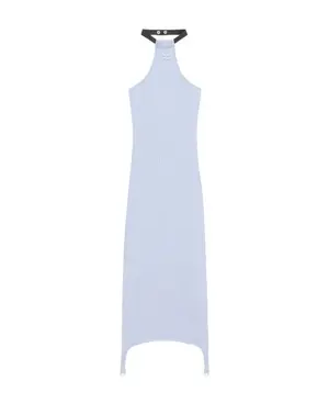 COURREGES Courrèges Rib-knit Suspender Dress - Blue