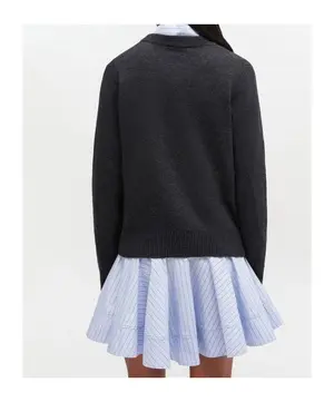 GANNI Puppy Print Pullover - Phantom Dark Grey