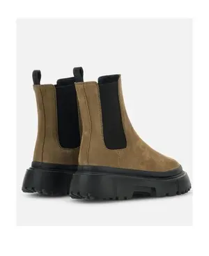 Hogan Chelsea Round-toe Boots - Green